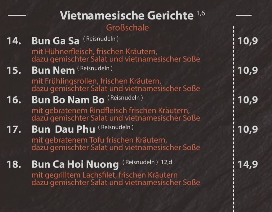 Speisekarte von Miss Hoian Restaurant, Roding