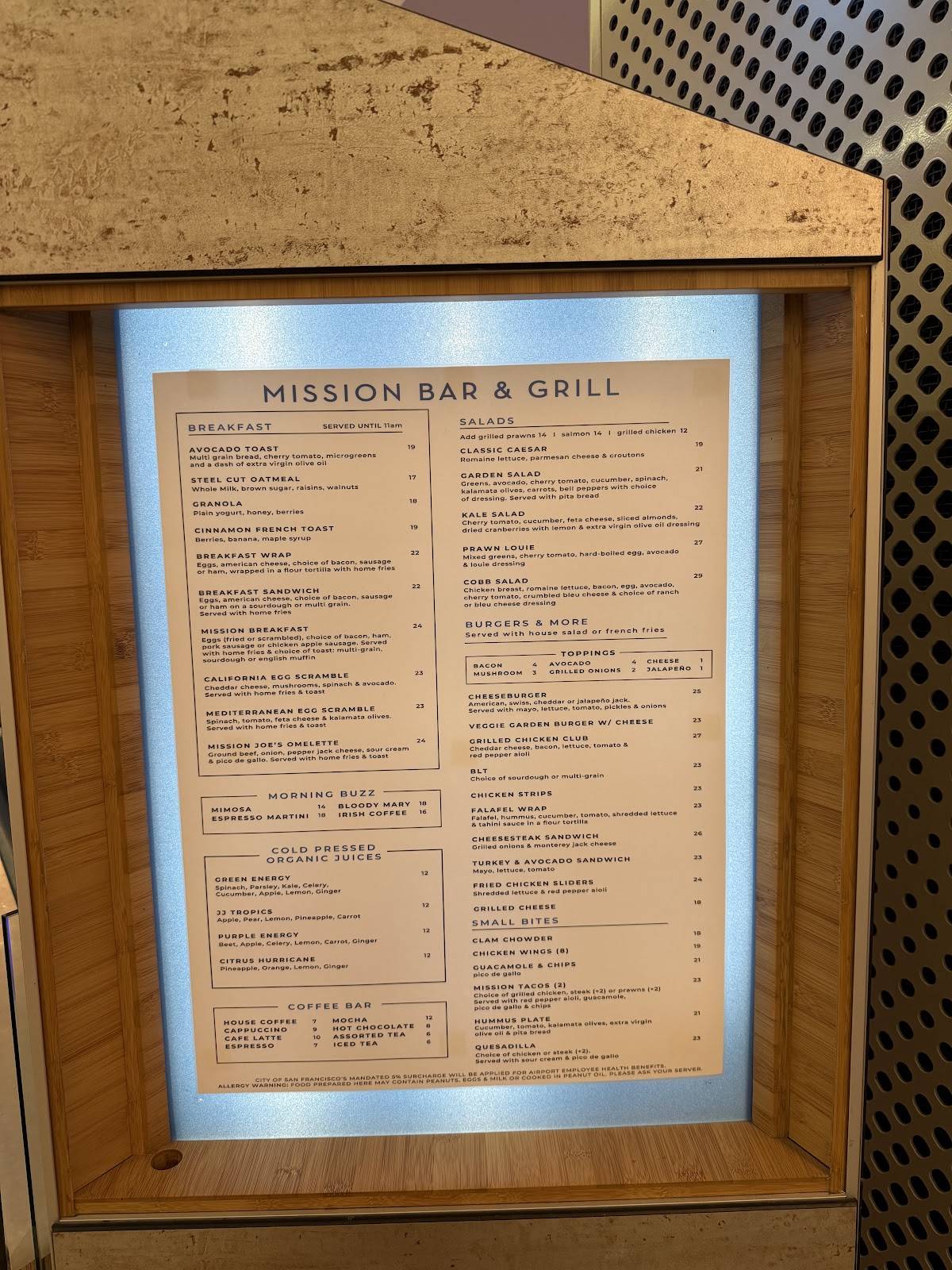 Menu at Mission Bar & Grill, South San Francisco, 712 Domestic ...