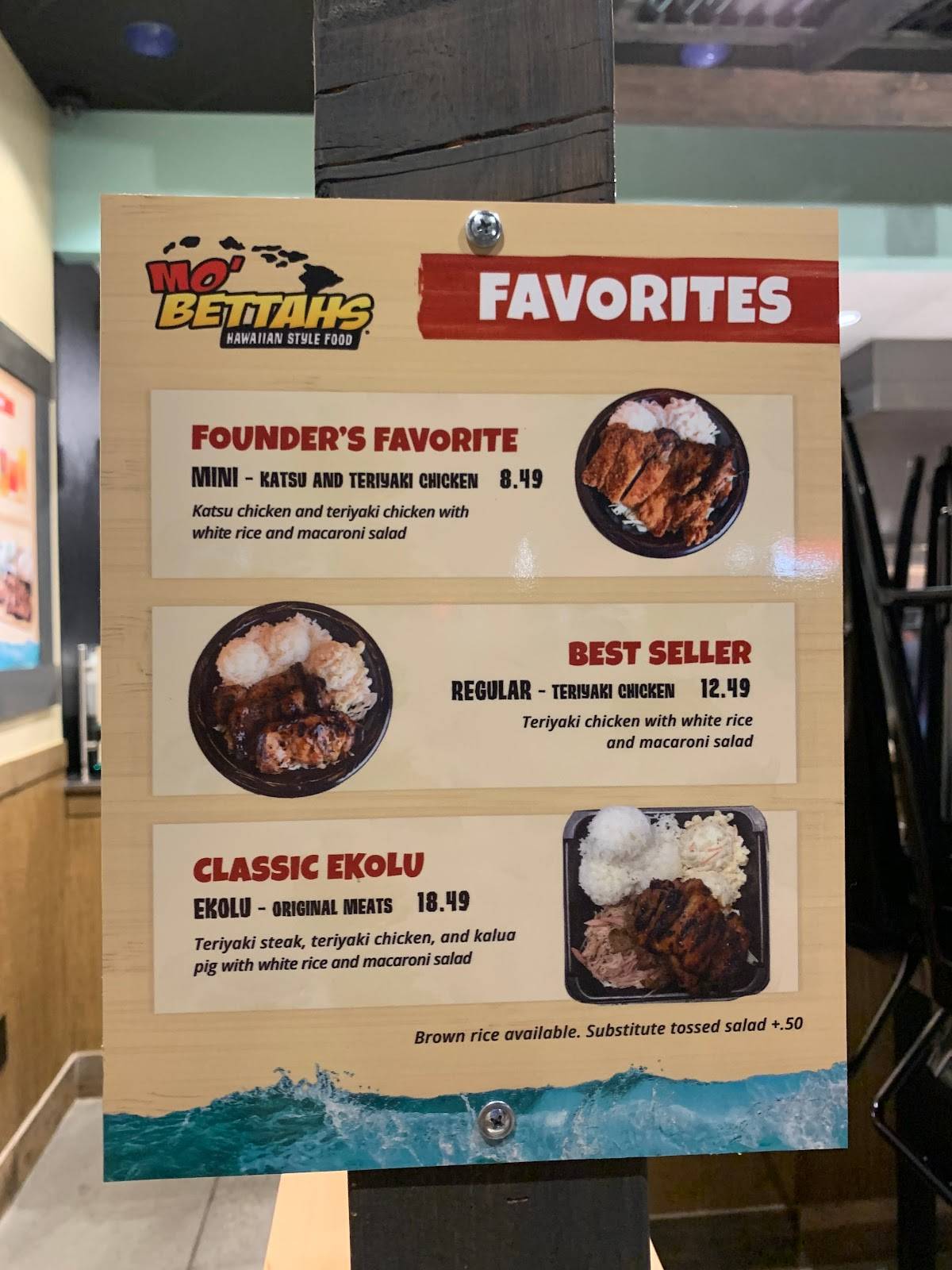 Carta del restaurante Mo' Bettahs Hawaiian Style Food, Herriman