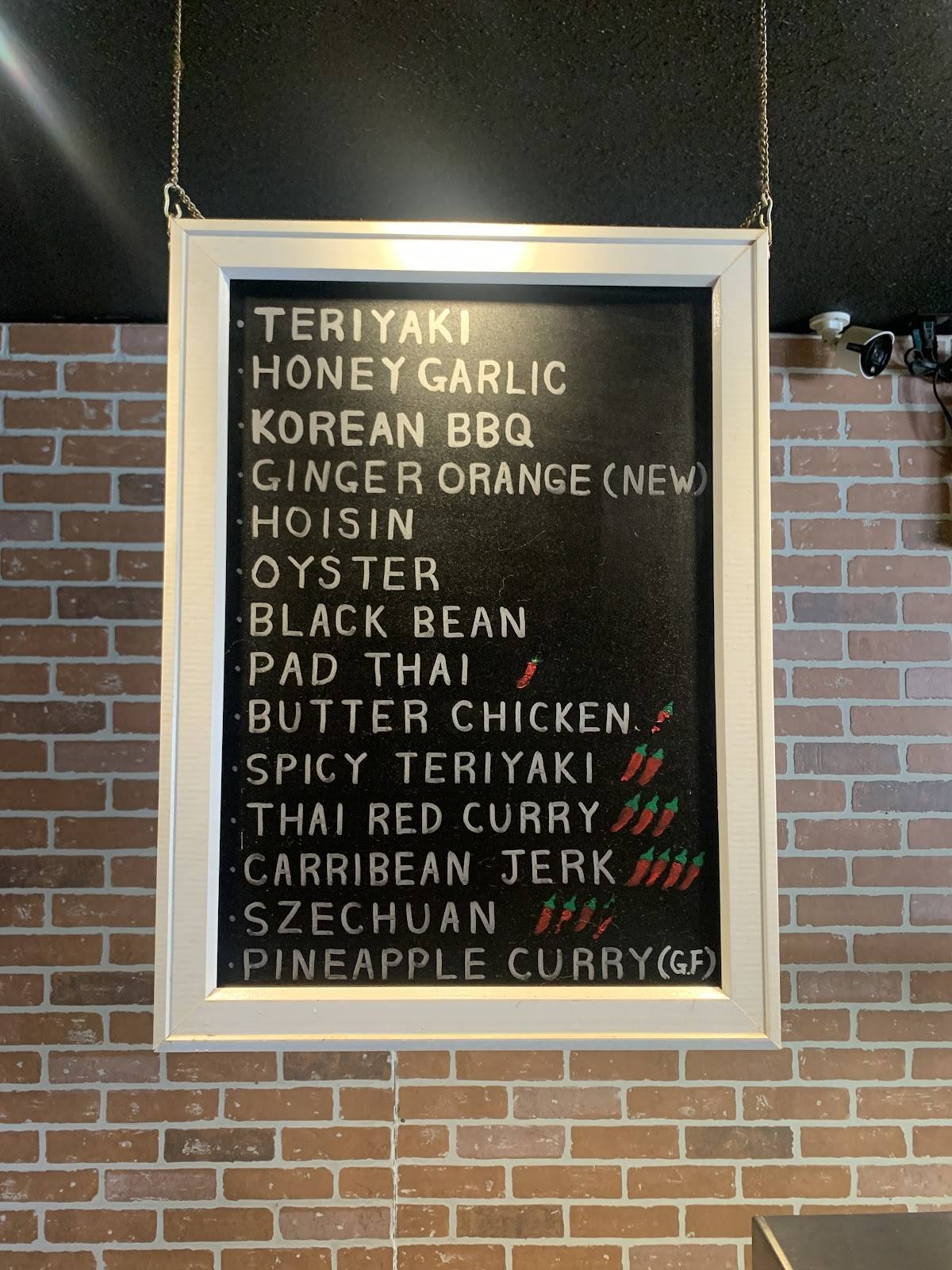 Menu at Mongos restaurant, Merritt