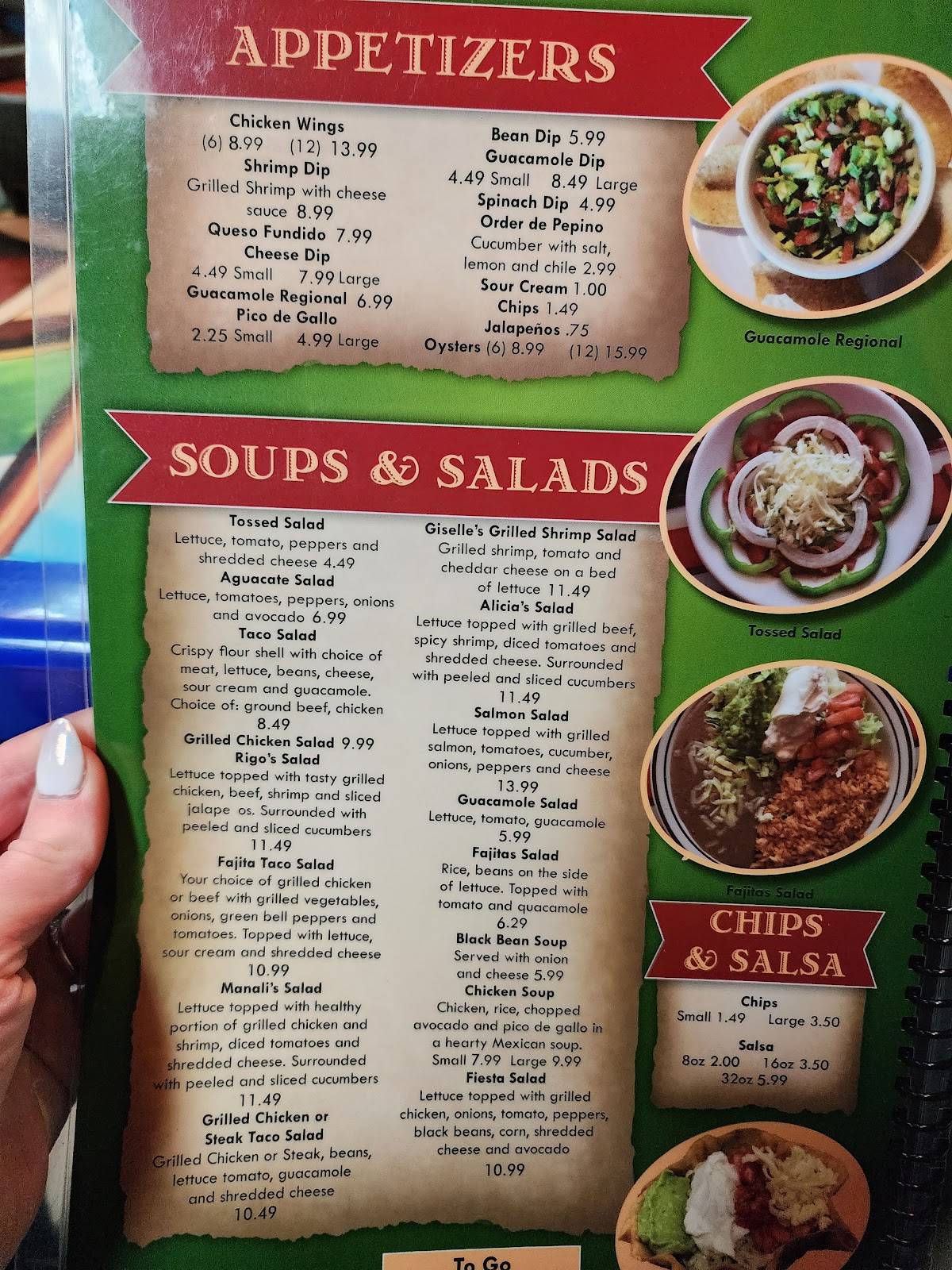 Menu at Monte De Rey Mexican Restaurant, Clemmons, Harper Rd
