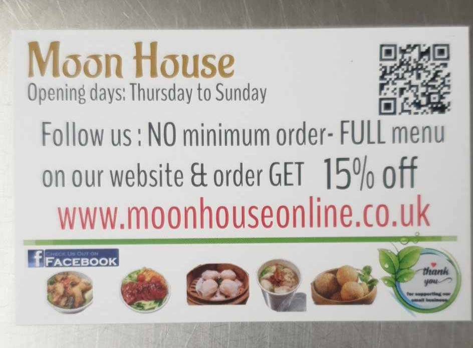 Menu at Moon House Hadley restaurant, Telford