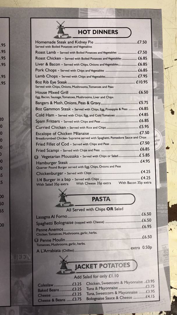 Menu at Moulin Grill Wembley cafe, London, 139 Wembley Park Dr