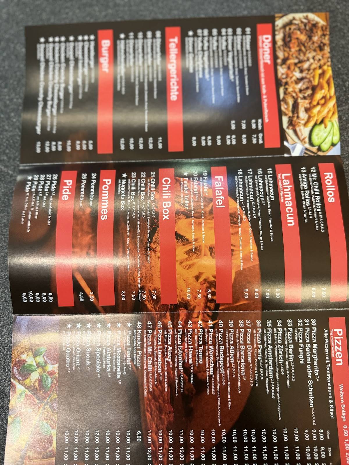 Speisekarte von Mr. Chilli restaurant, Alzey