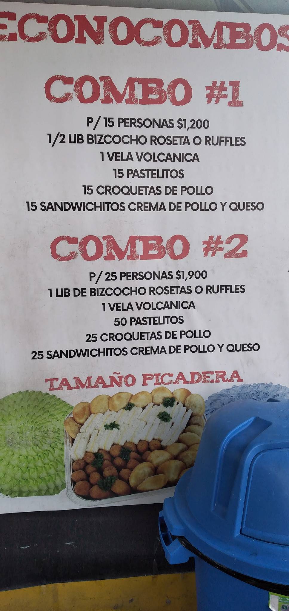 Menu at Mr. Pastelitos cafe, Santo Domingo