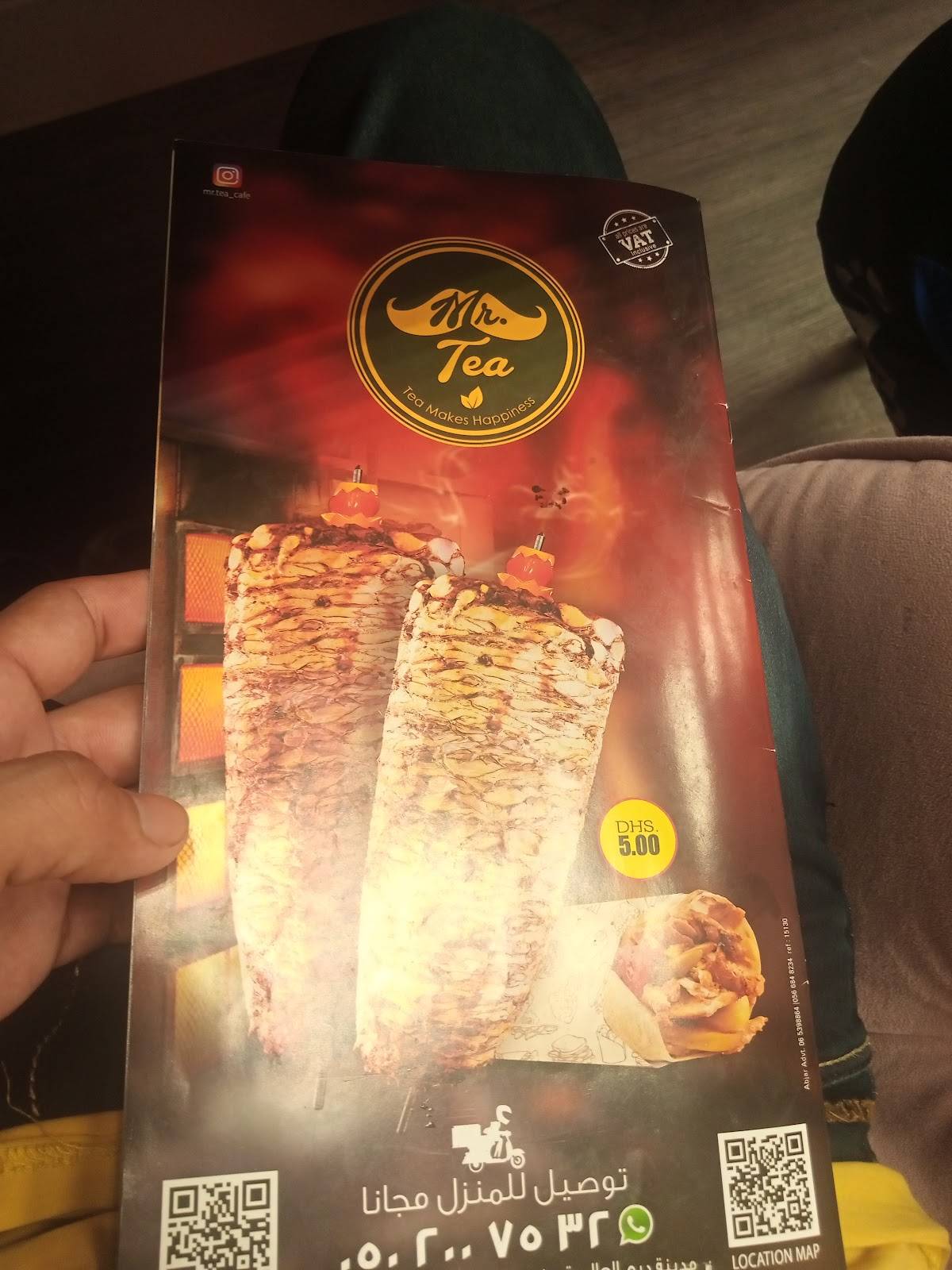 Menu at Mr tea restaurant, UAE