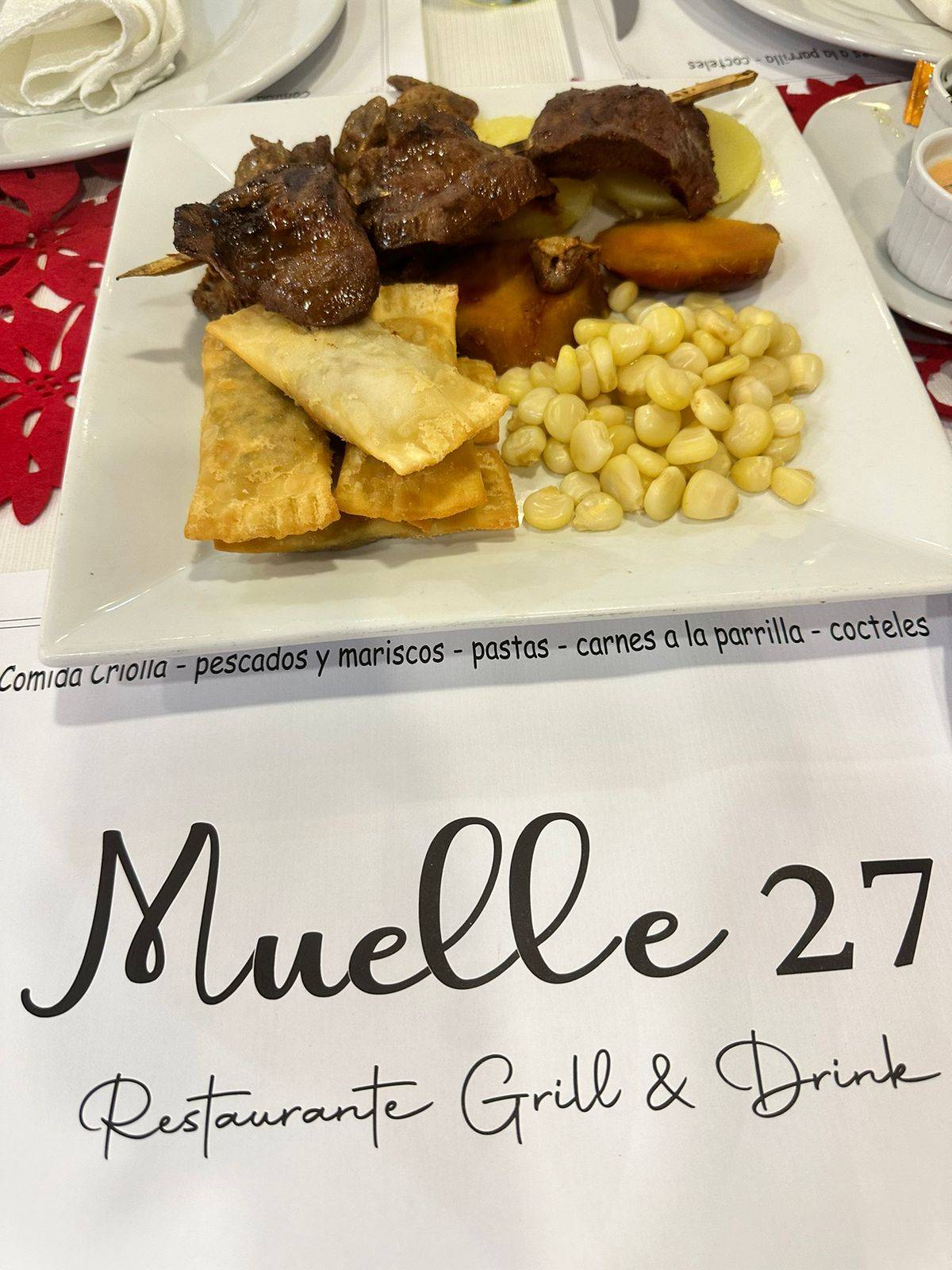 Carta del restaurante Muelle 27 Grill & Drink, Nuevo Chimbote