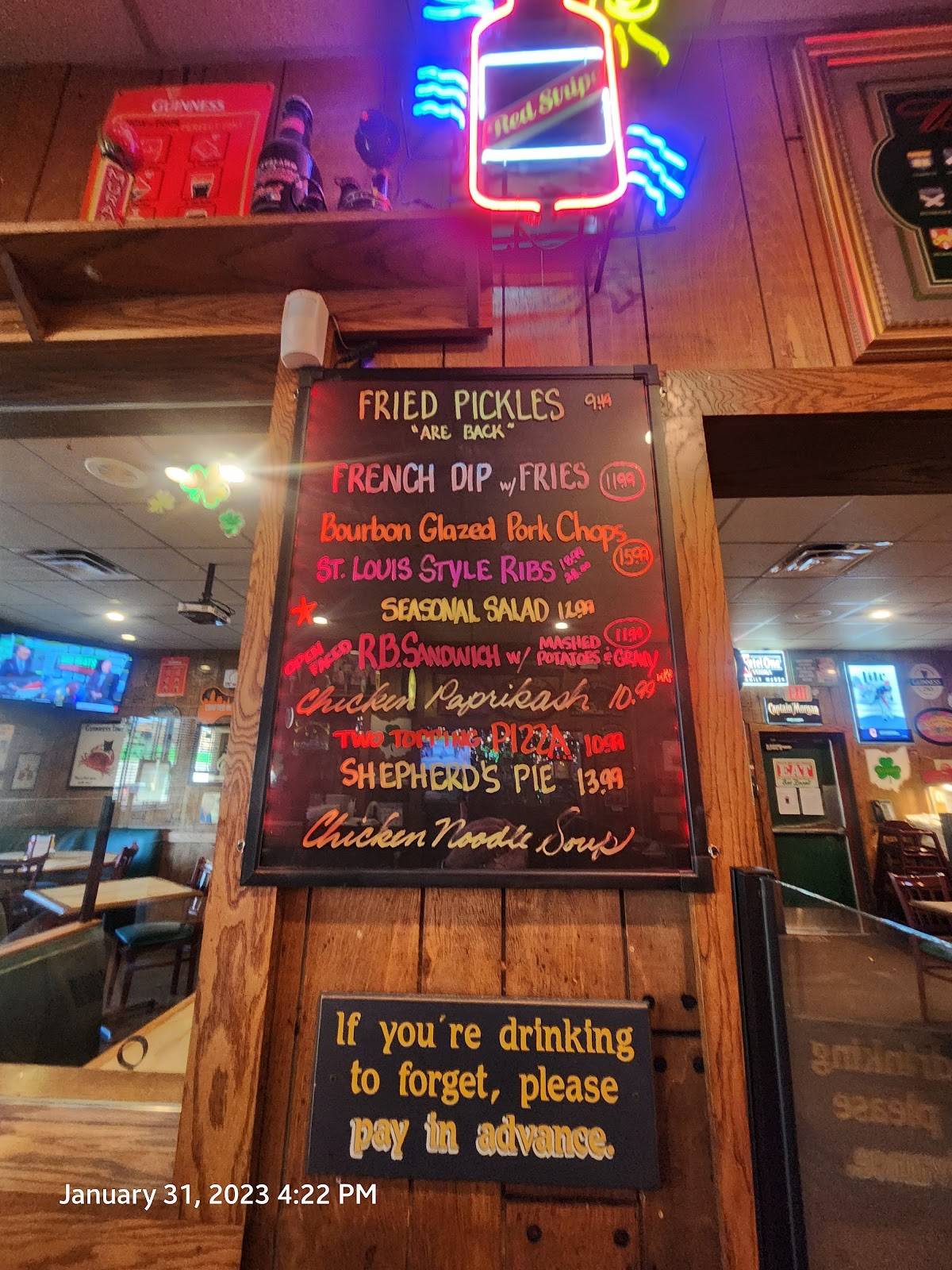 Menu at Muldoon's Saloon & Eatery pub & bar, Cleveland