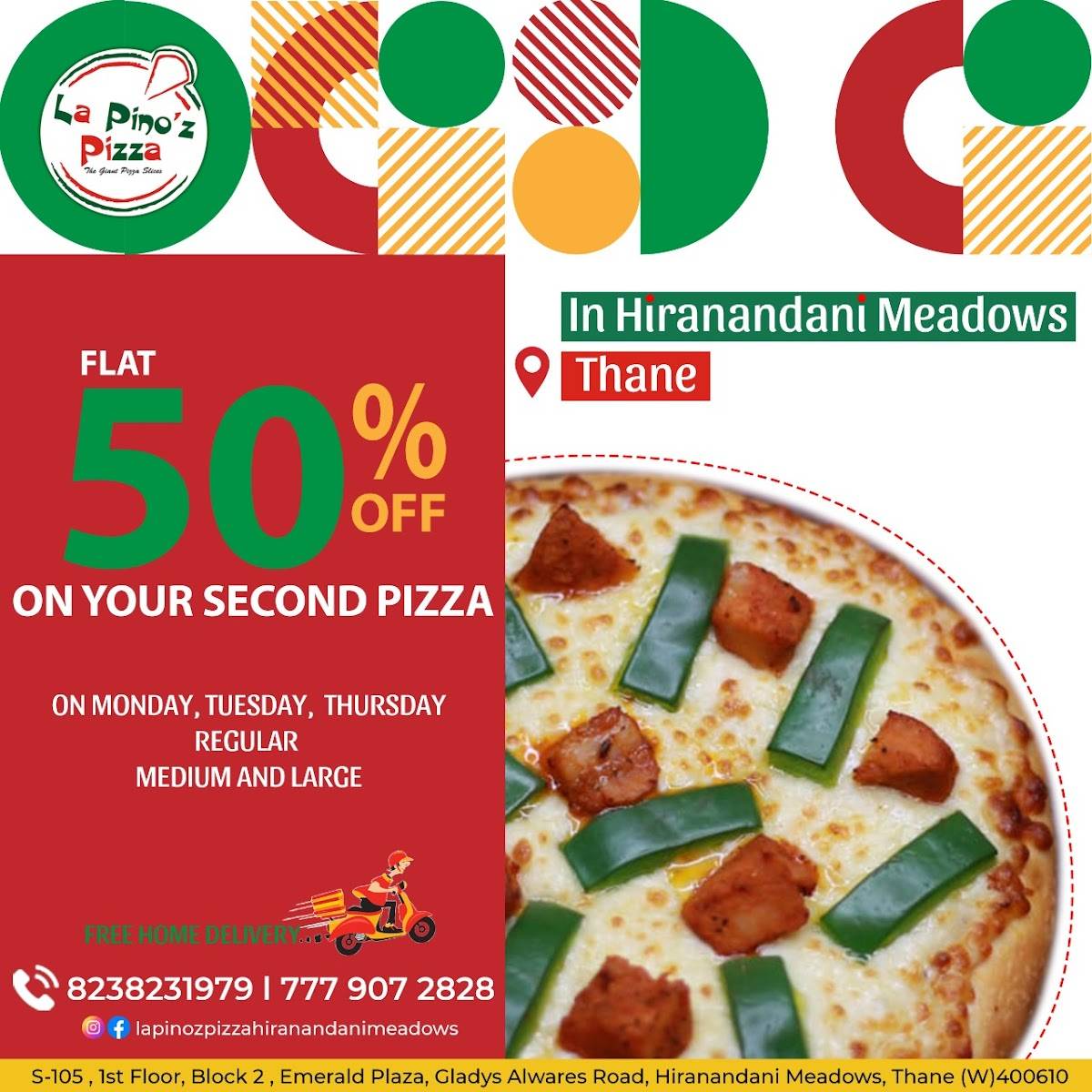 Menu at La Pino'z Pizza, Hiranandani Meadows, Mumbai