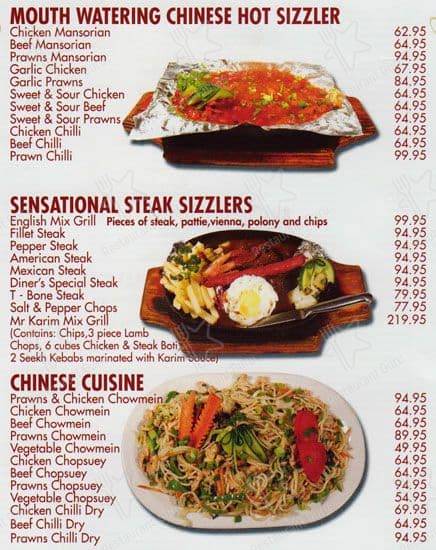 Menu at My Diners Pavilion Mall restaurant, Durban, Shop CL 05