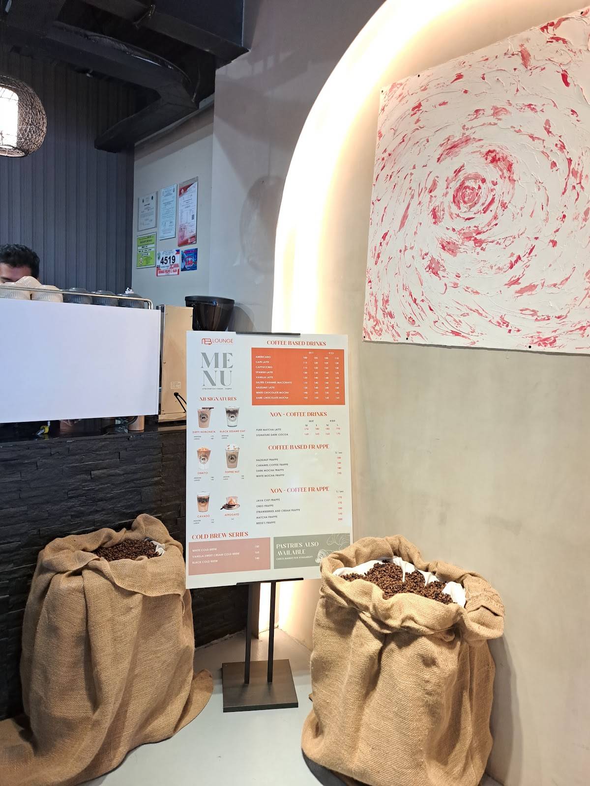 Menu at NB Lounge Cafe Bookstore, Cabuyao