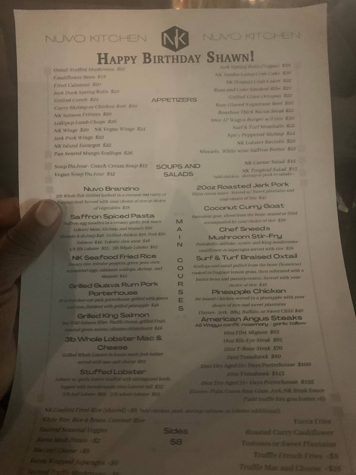 Menu at NK Restaurant, East Meadow, Hempstead Tpke