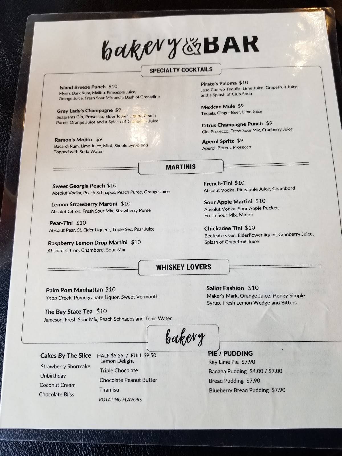 Menu at Nantucket Grill restaurant, Chapel Hill, Farrington Rd