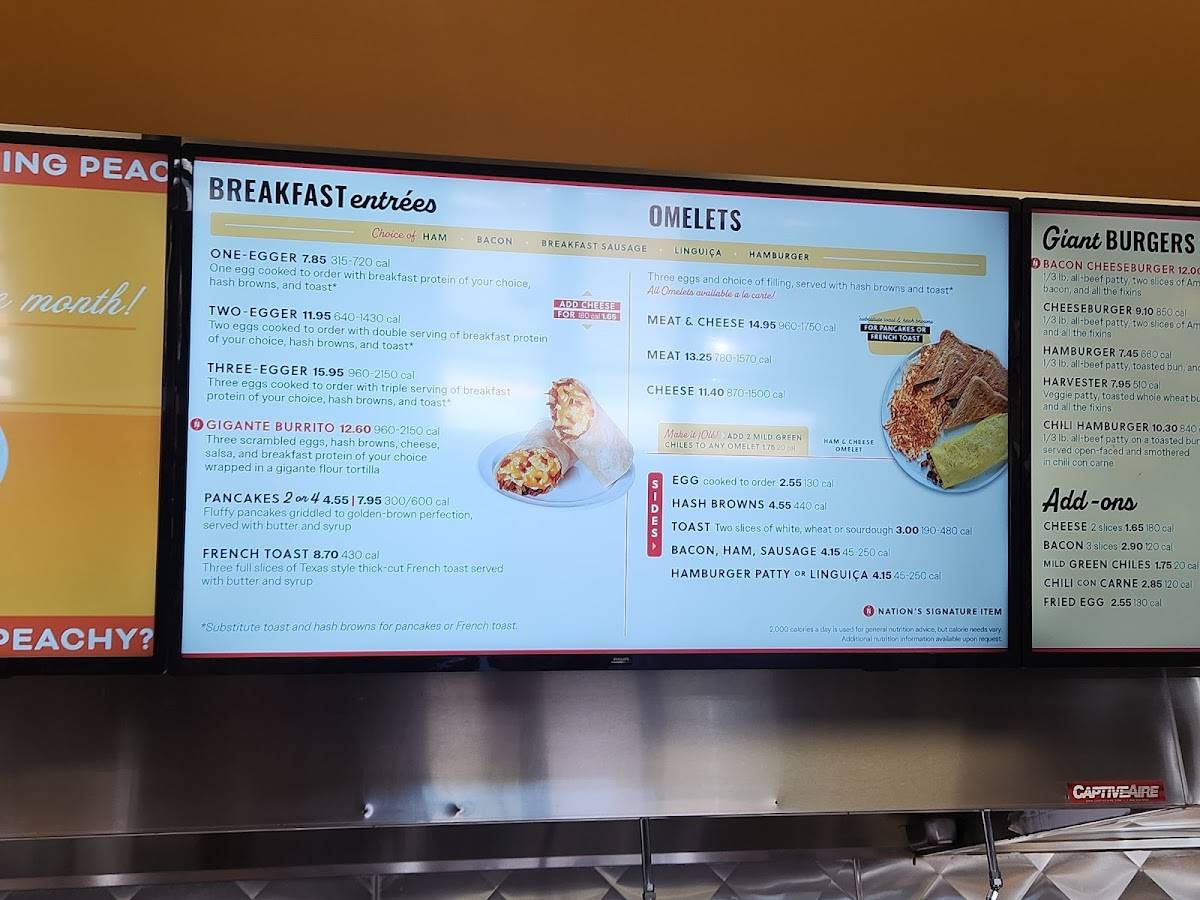 Menu at Nation's Giant Hamburgers & Great Pies desserts, Stockton