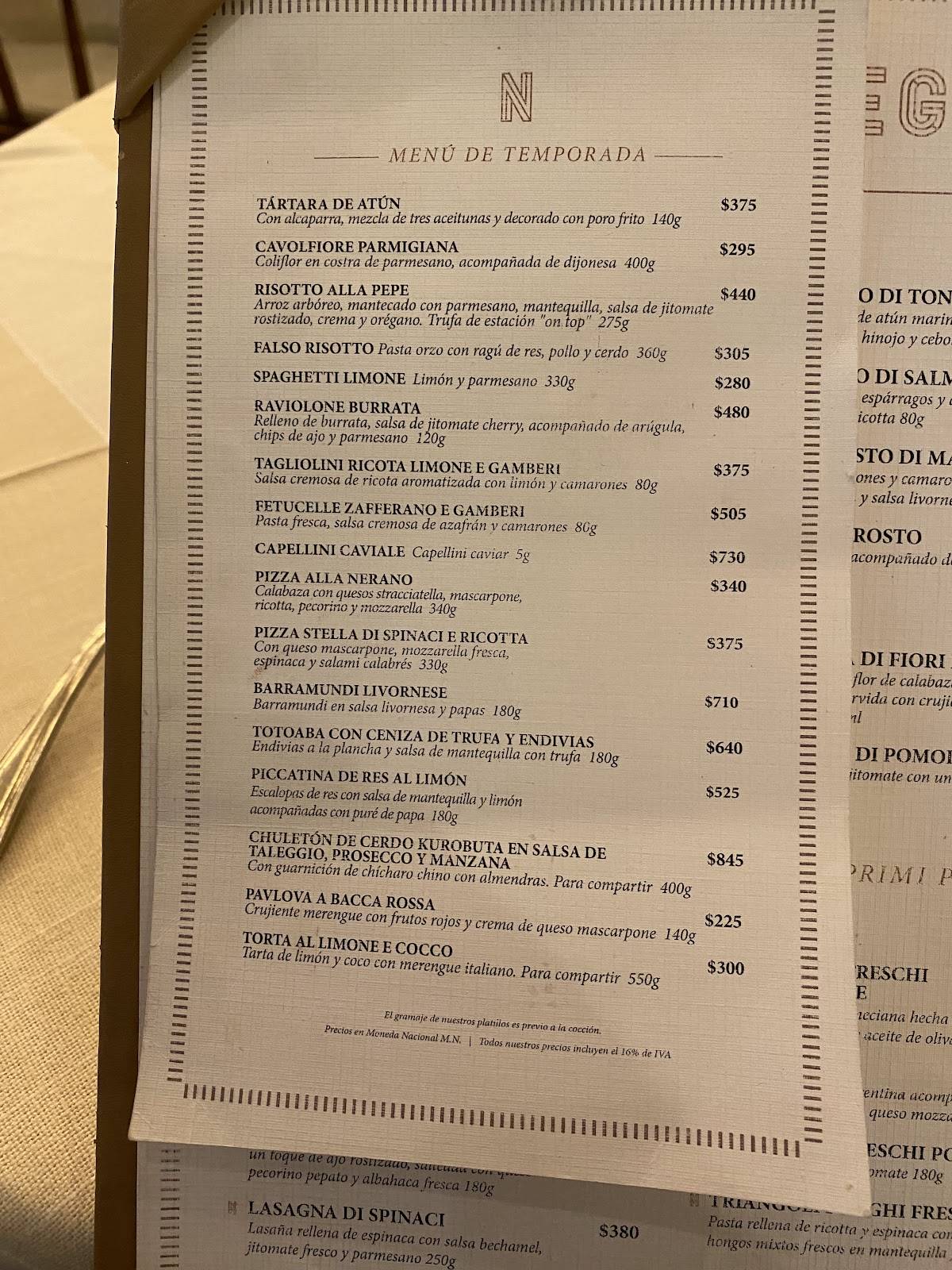 Carta del restaurante Negroni Midtown, Guadalajara, Av Adolfo López ...