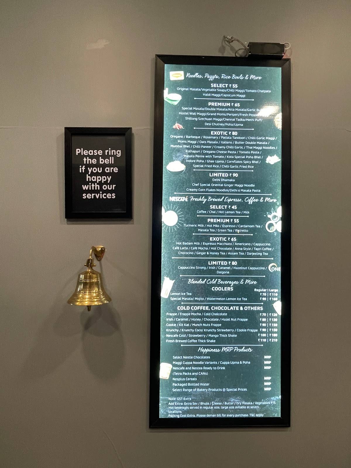Menu at Nescafé, Surat, 4QV6+QX4