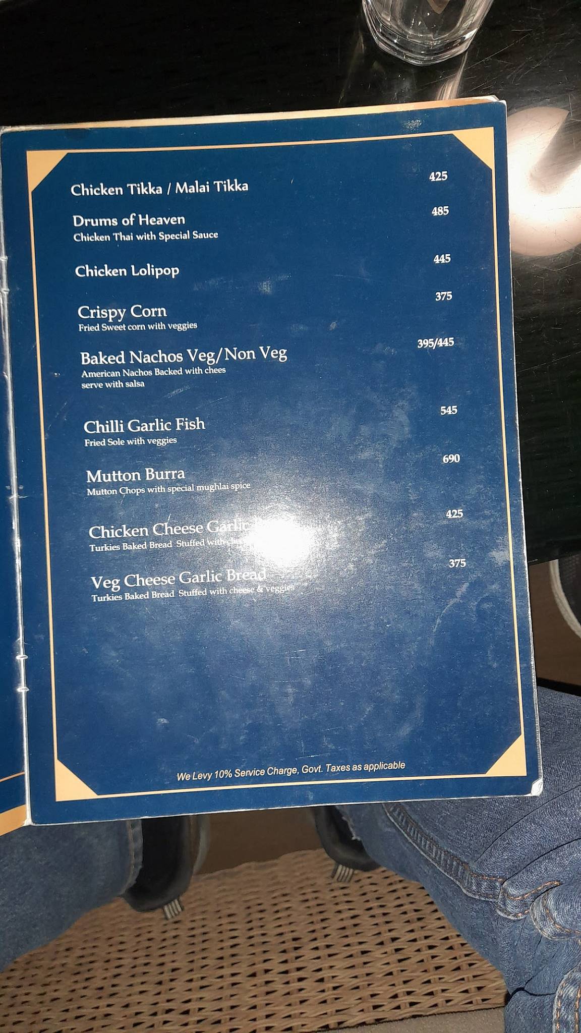 Menu at Gumbad cafe, New Delhi, Jama Masjid