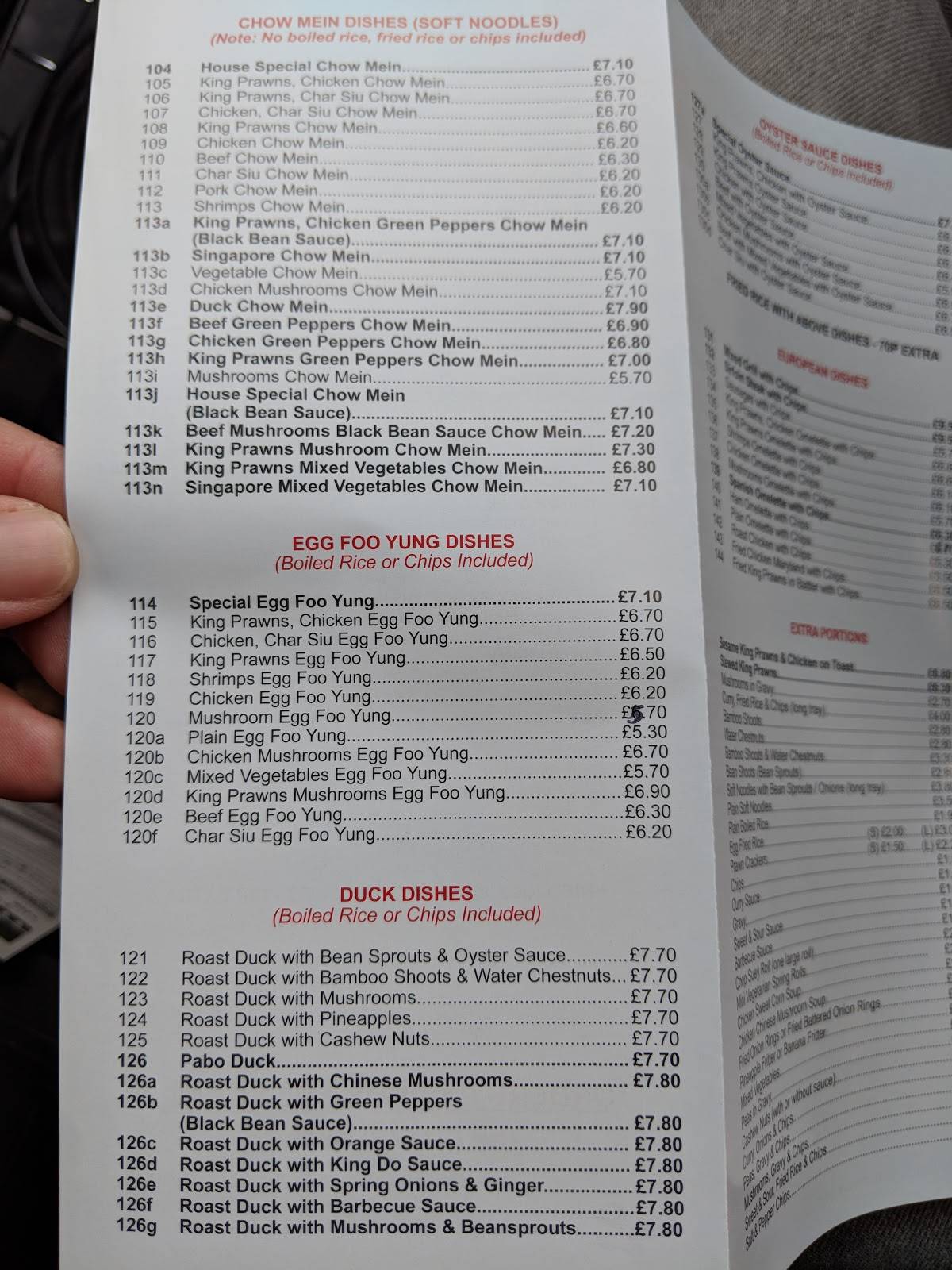Menu at New King Wah Curry House fast food, Redcar