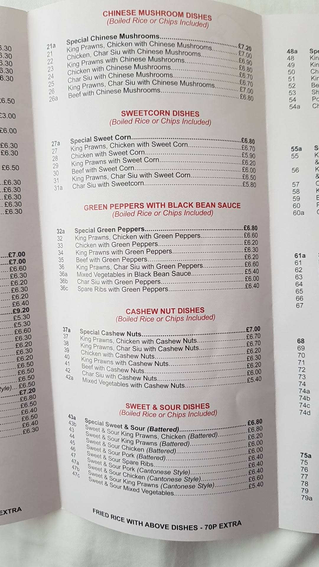 Menu at New King Wah Curry House fast food, Redcar