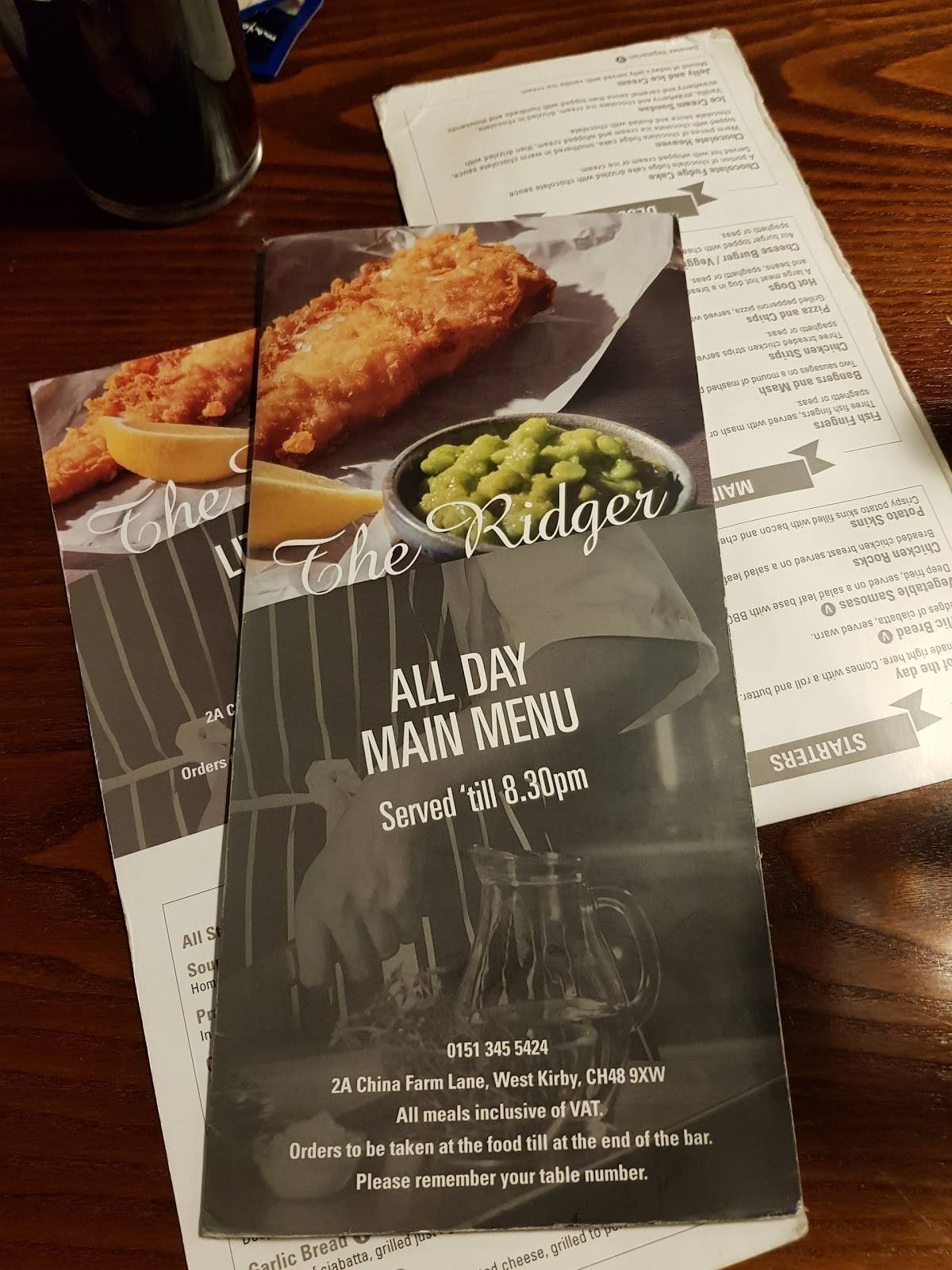 Menu at Newton Arms pub & bar, Birkenhead