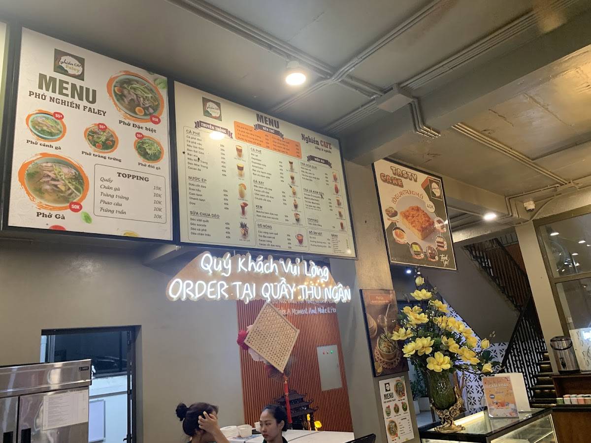 Menu at Nghiền Cafe Faley, Hanoi