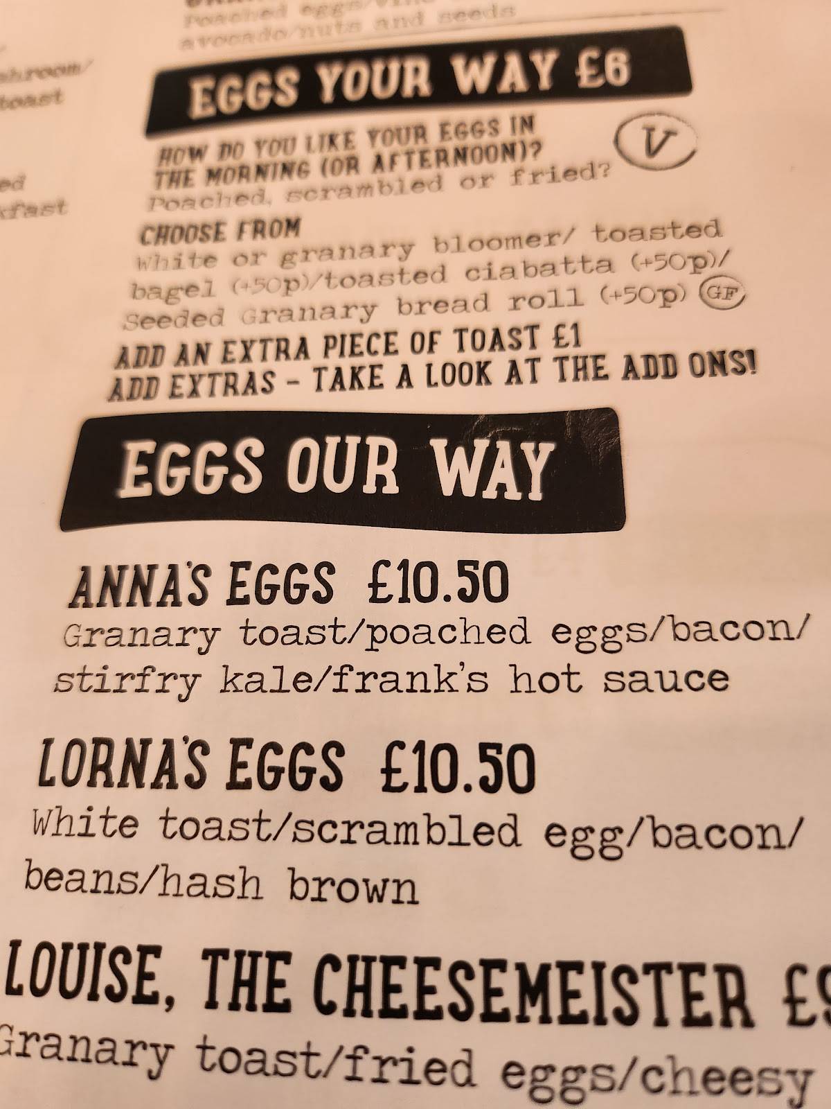 Menu at Nibble cafe, Hull