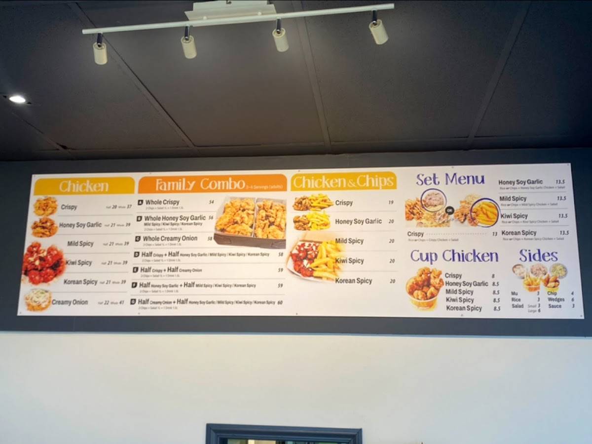 Menu at Nice chicken, Auckland