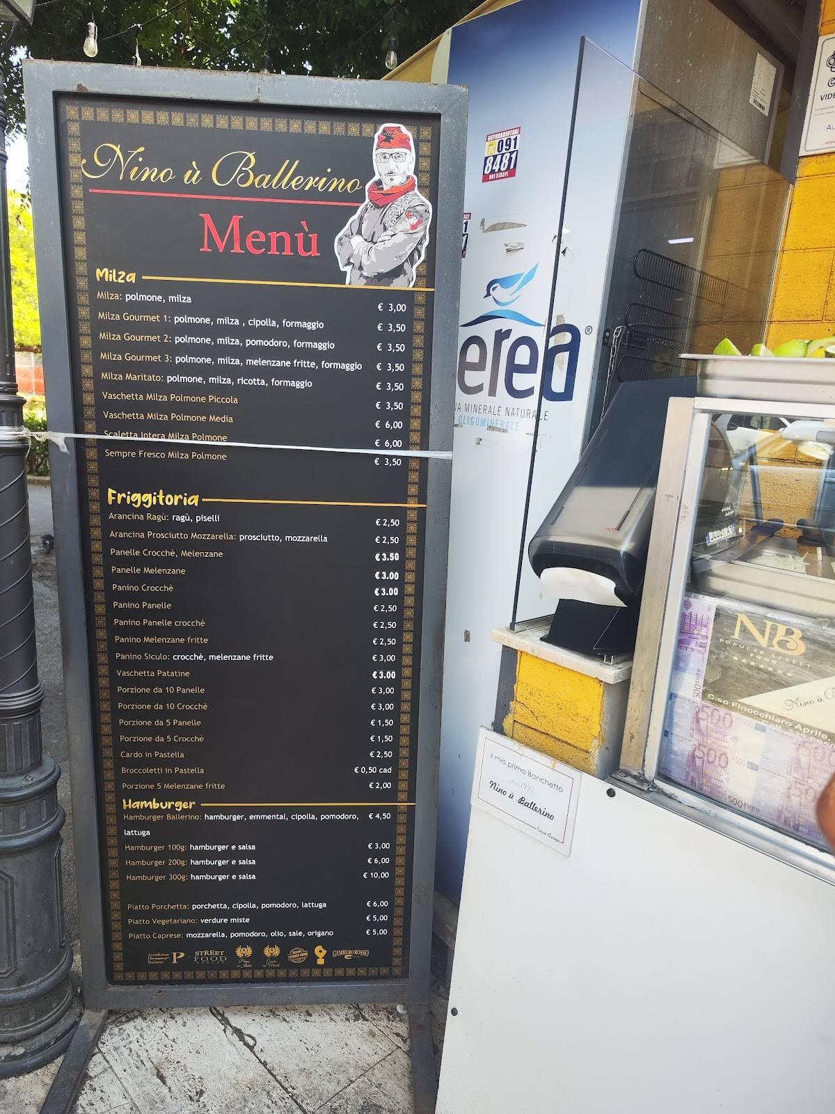 Menu da Nino u Ballerino - Popular street food, Palermo