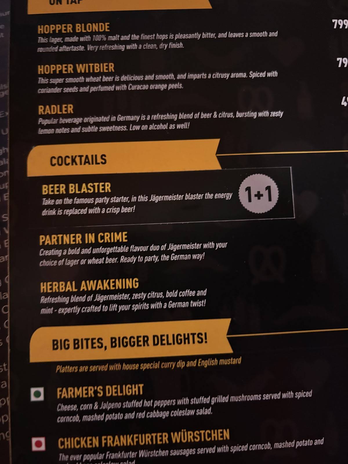 Menu at The Beer Café, Noida, Unit No FF-125 & 126