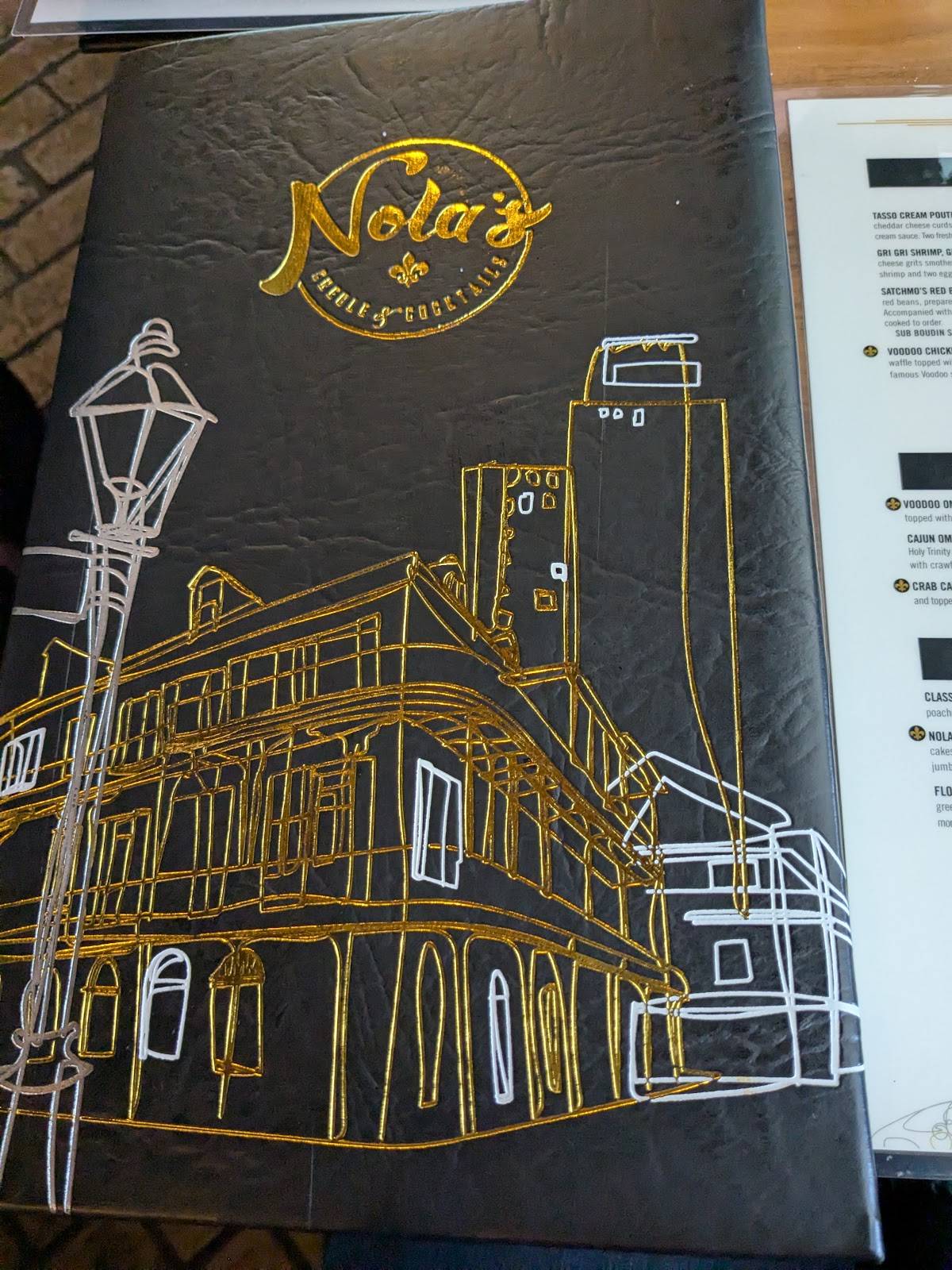 Menu at Nola's...Creole & Cocktails pub & bar, Tulsa