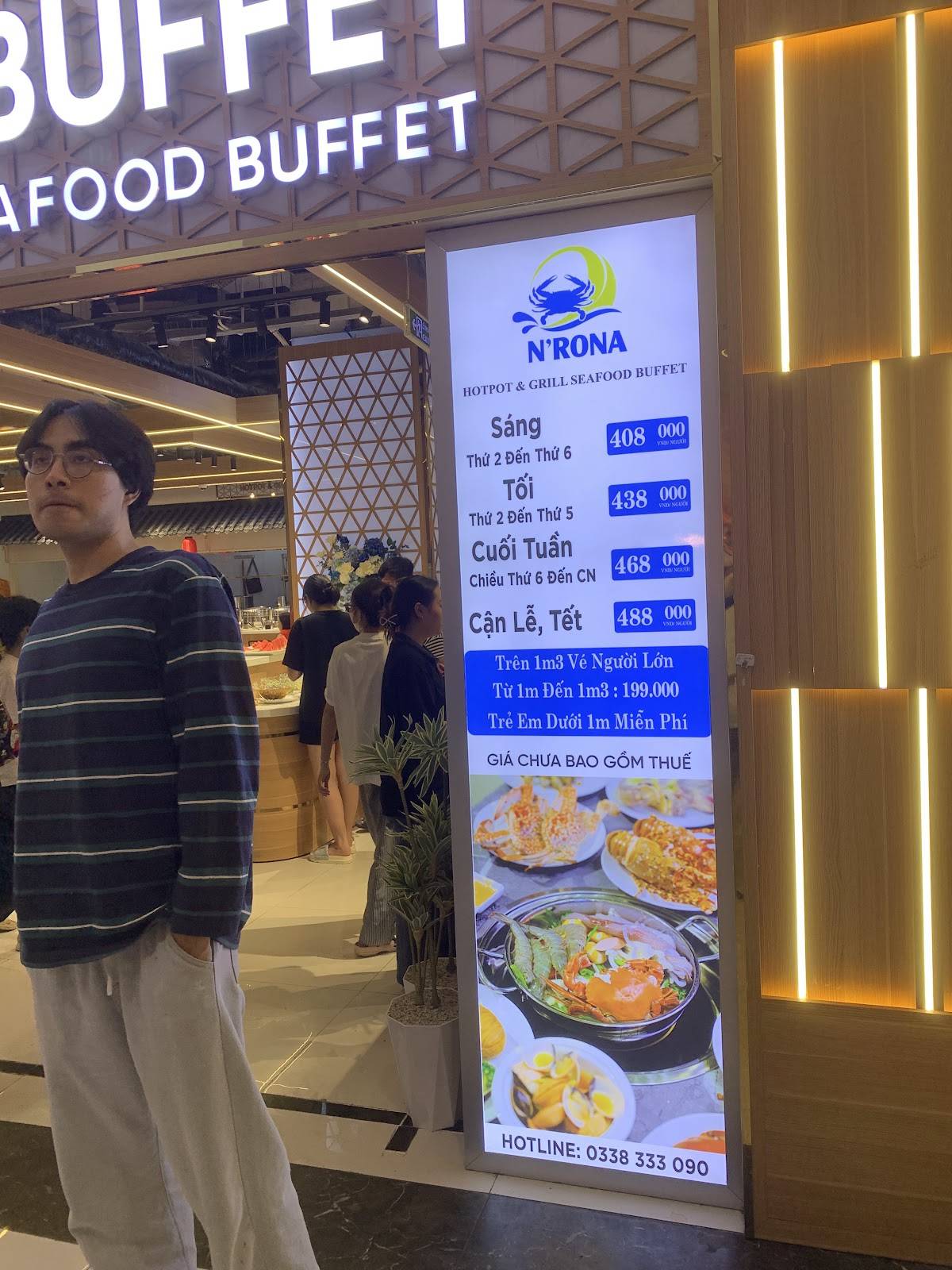 Menu at N'rona Seafood Buffet Restaurant, Ho Chi Minh City