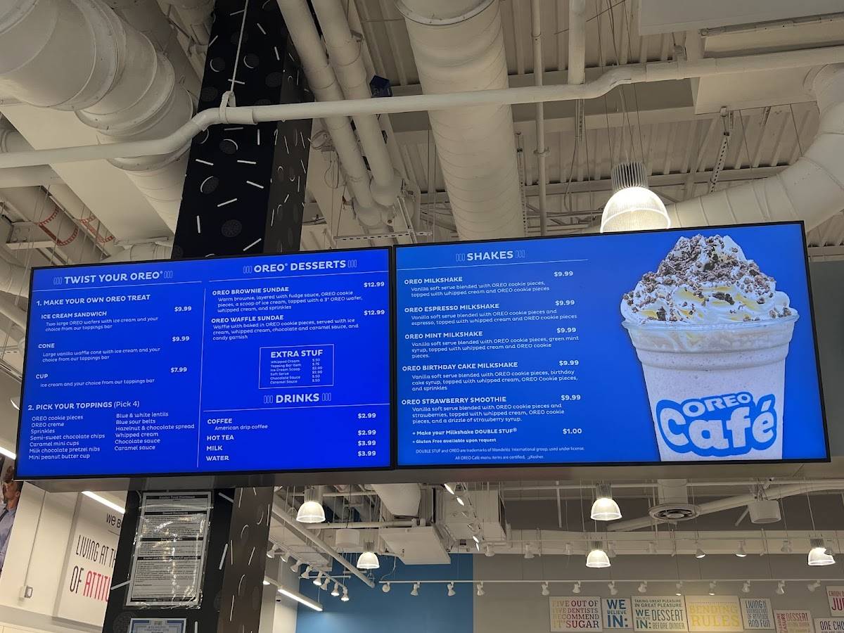 Menu at OREO Cafe, East Rutherford, 1 American Dream Wy Suite G134