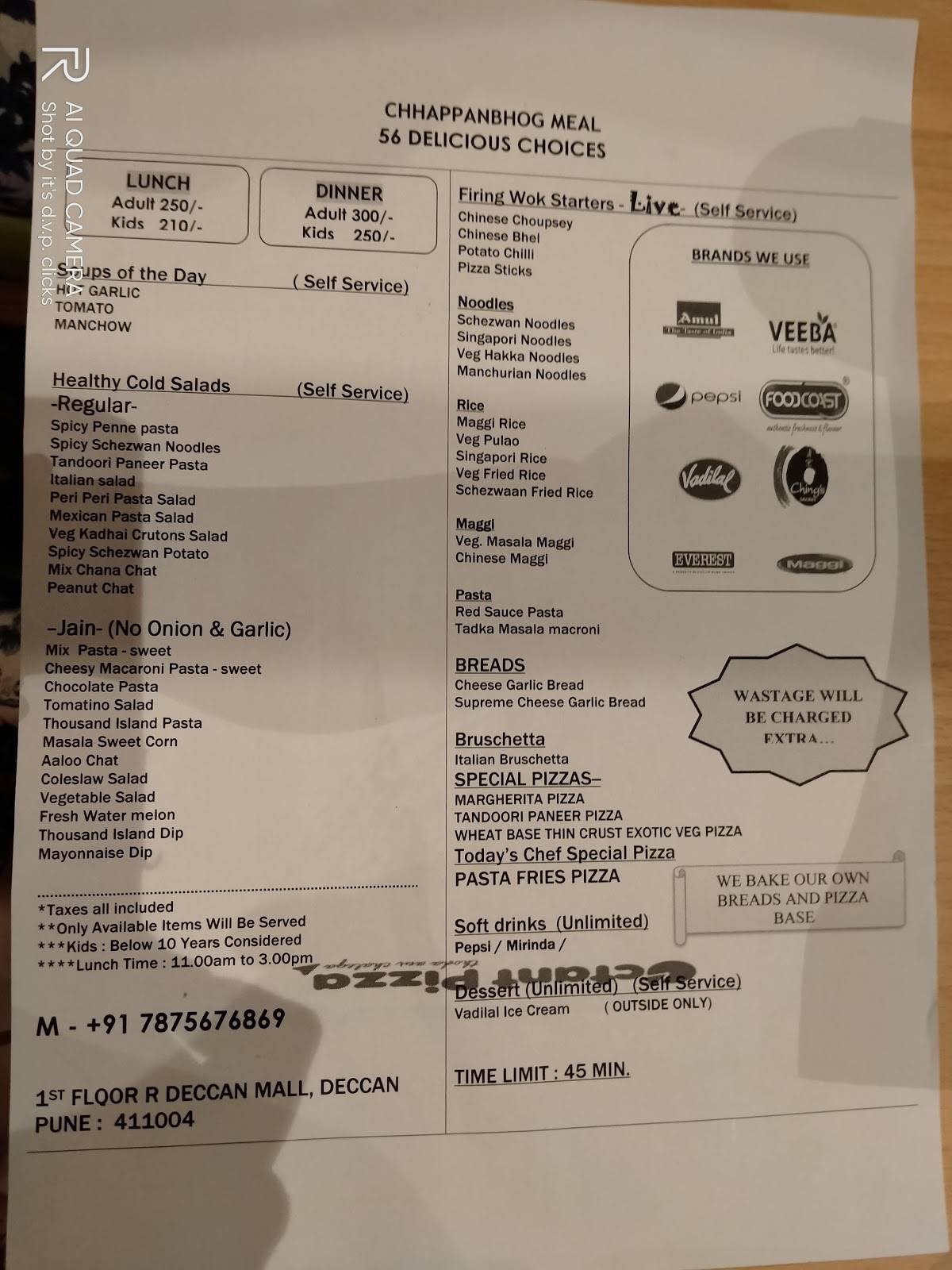 Menu at Octant Pizza, Deccan Mall, Pune, Pune