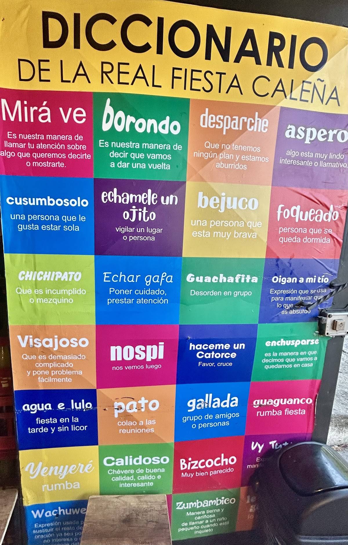 Carta del restaurante Oiga, Mire, Vea, Cali