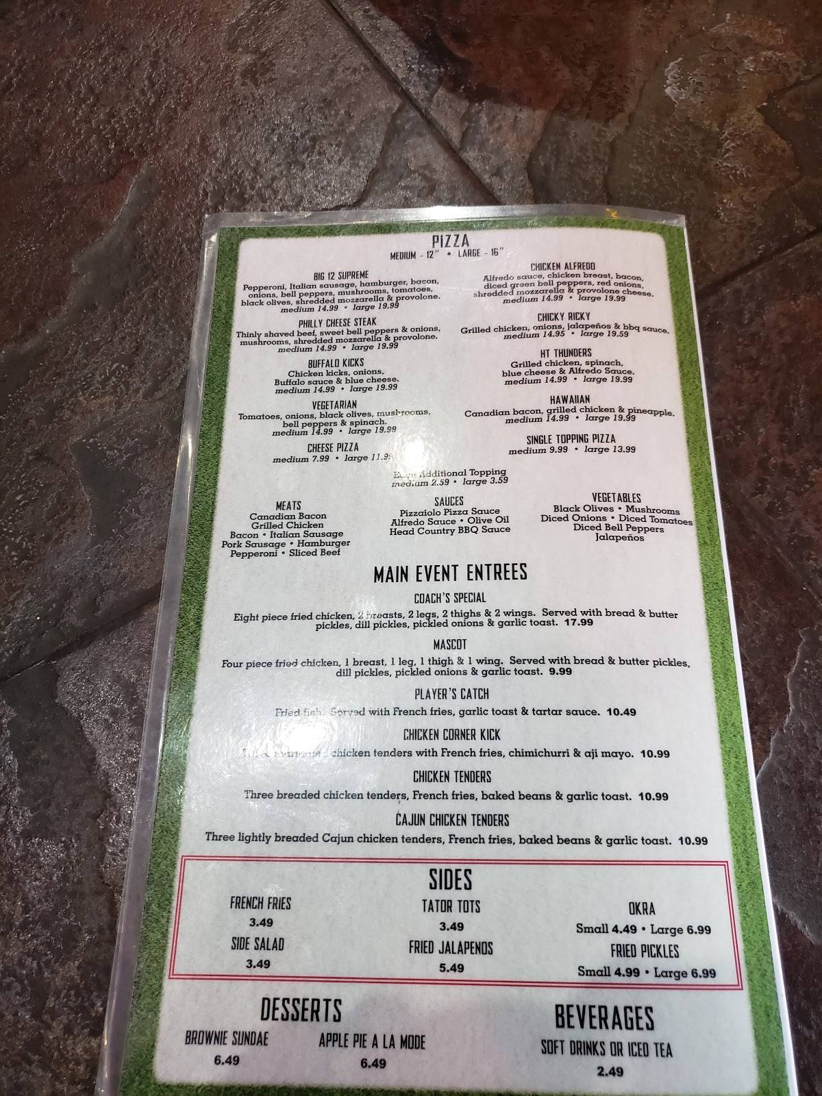 Menu at Half-Time Sports Grill pub & bar, Oklahoma City