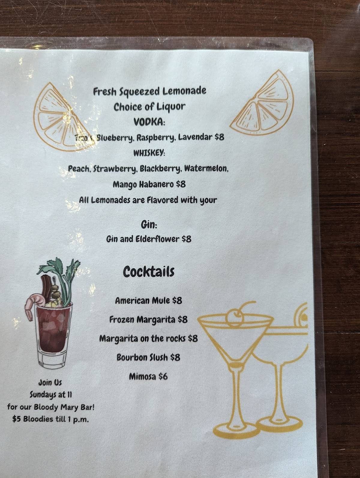 Menu at Old Fish House-Huron pub & bar, Huron