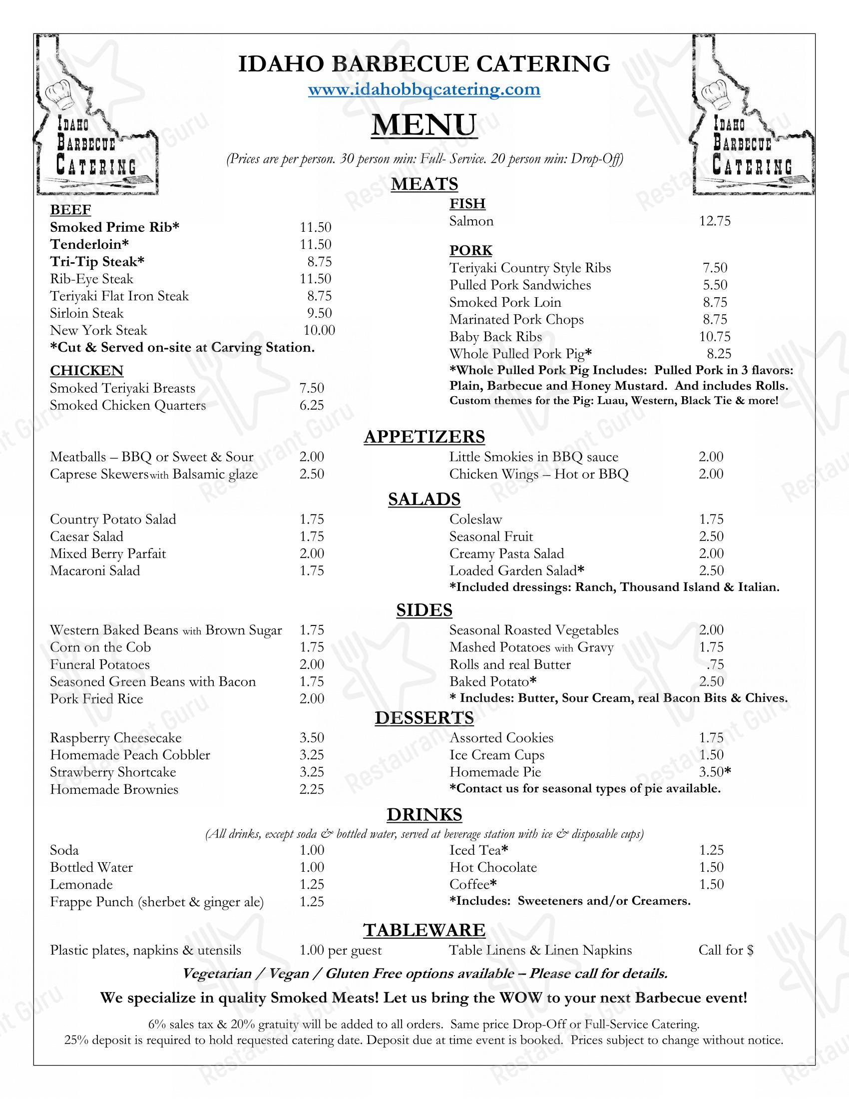 Menu at Old Moor Tavern pub & bar, Barnsley