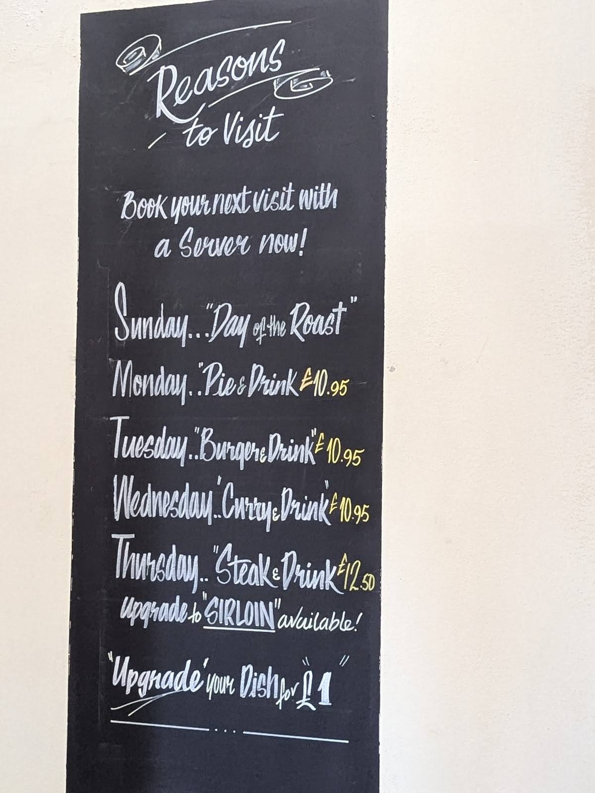 Menu at Old Vicarage pub & bar, Leicester