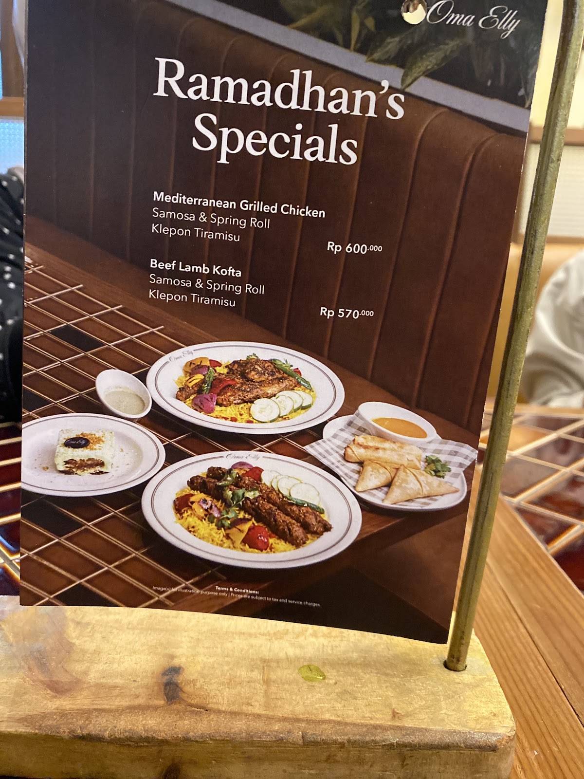Carta del restaurante Oma Elly Trattoria - Senayan City, Central Jakarta