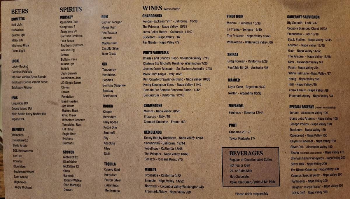 Menu at The Drover pub & bar, Omaha, S 73rd St