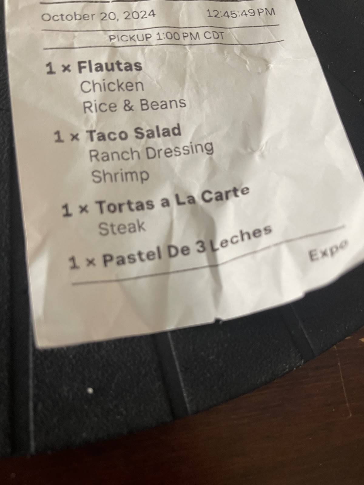 Menu at One Taco Dos Tequilas restaurant, Palatine