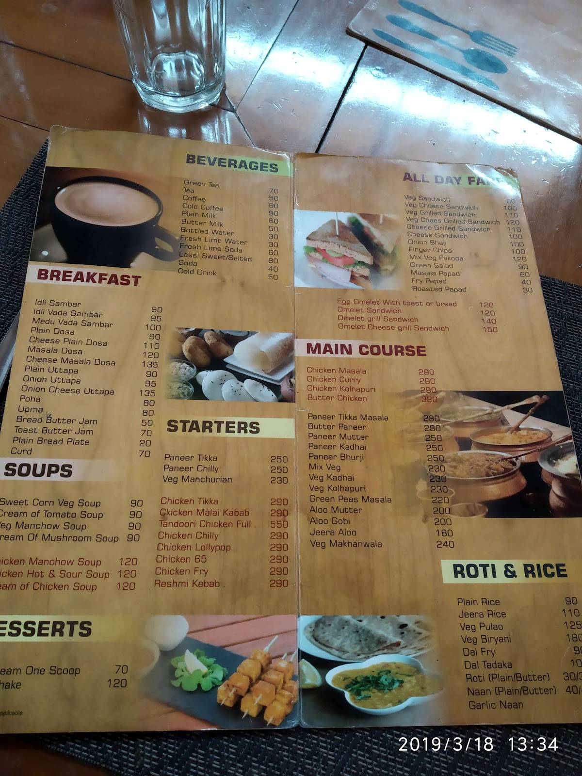 Menu at Orchard Cafe, Sanaswadi