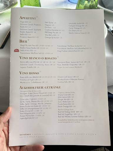 Speisekarte von Osteria Cavalli restaurant, Salzburg