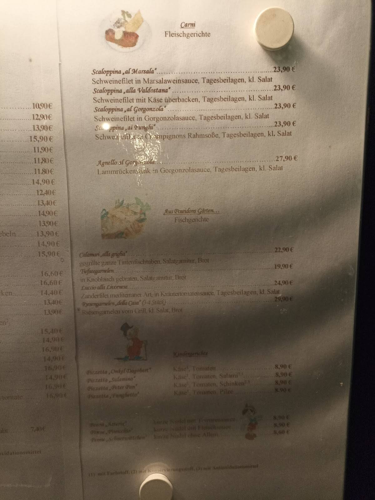 Speisekarte von Osteria Luna Rossa restaurant, Grömitz