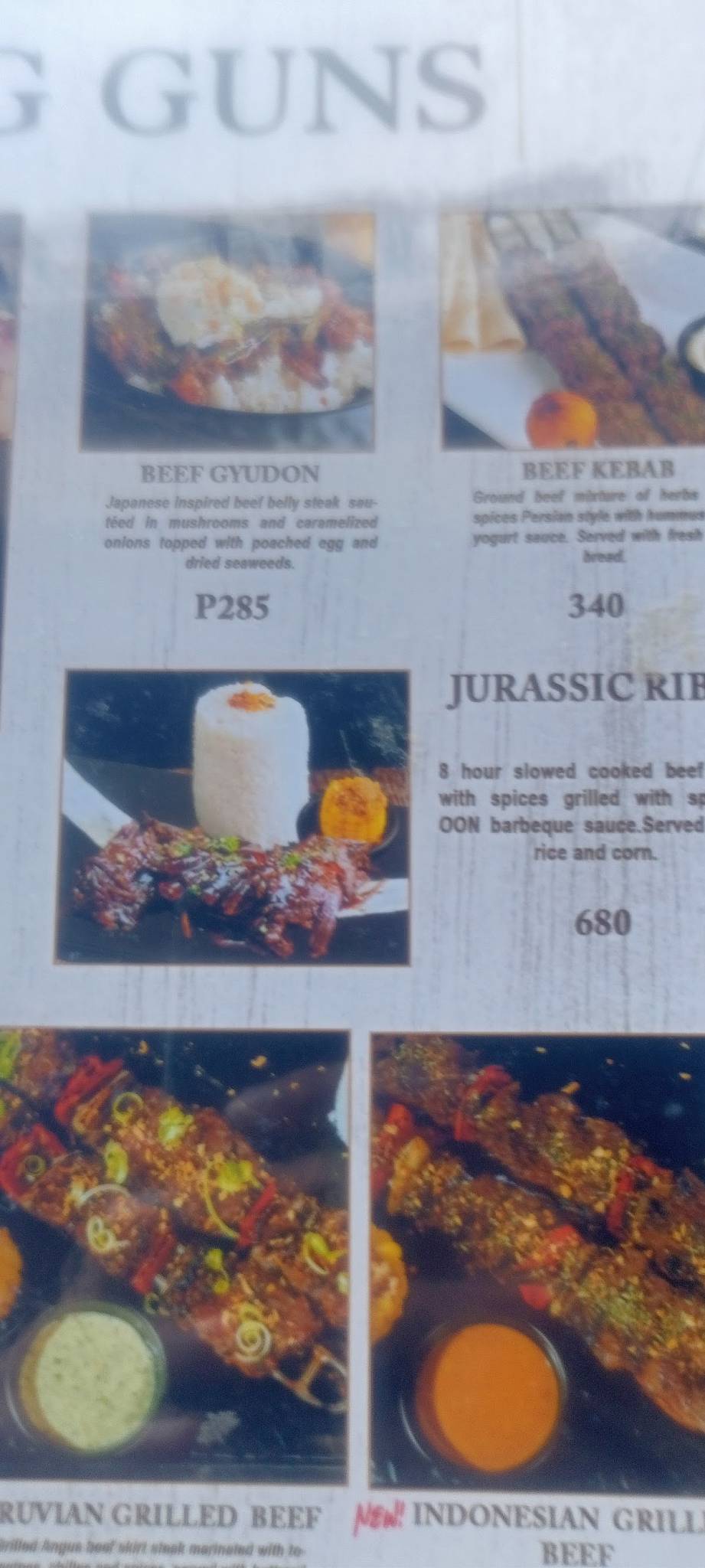Menu at Out of Nowhere Kitchen Pagadian restaurant, Pagadian City