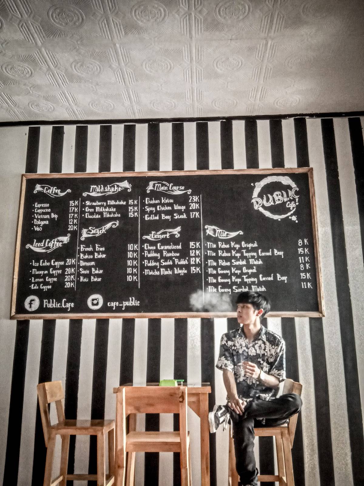 Menu at PUBLIC CAFE, Indonesia