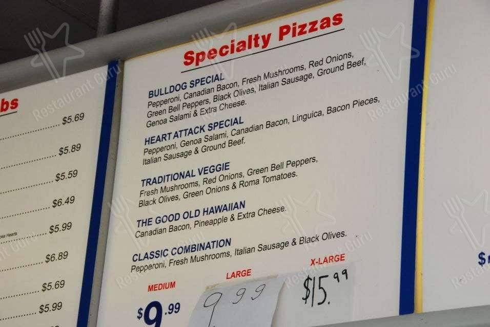 Menu at Pacifica Pizza pizzeria, Fresno, 444 E Olive Ave