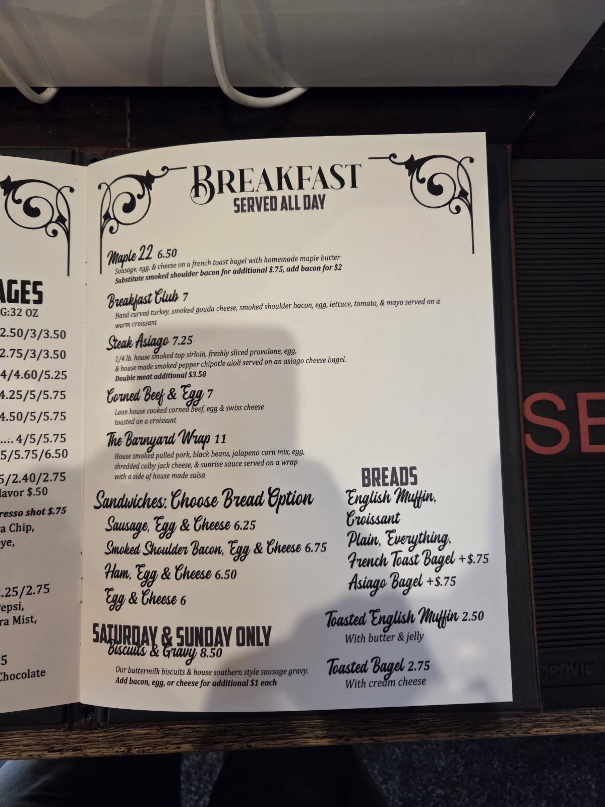Menu at 1922 Coffee And Brew pub & bar, Painesville