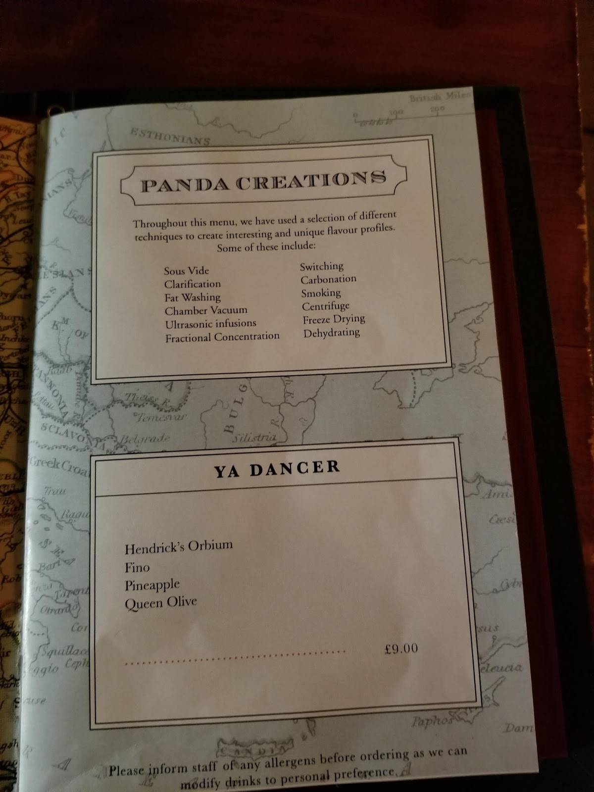 Menu at Panda & Sons pub & bar, Edinburgh