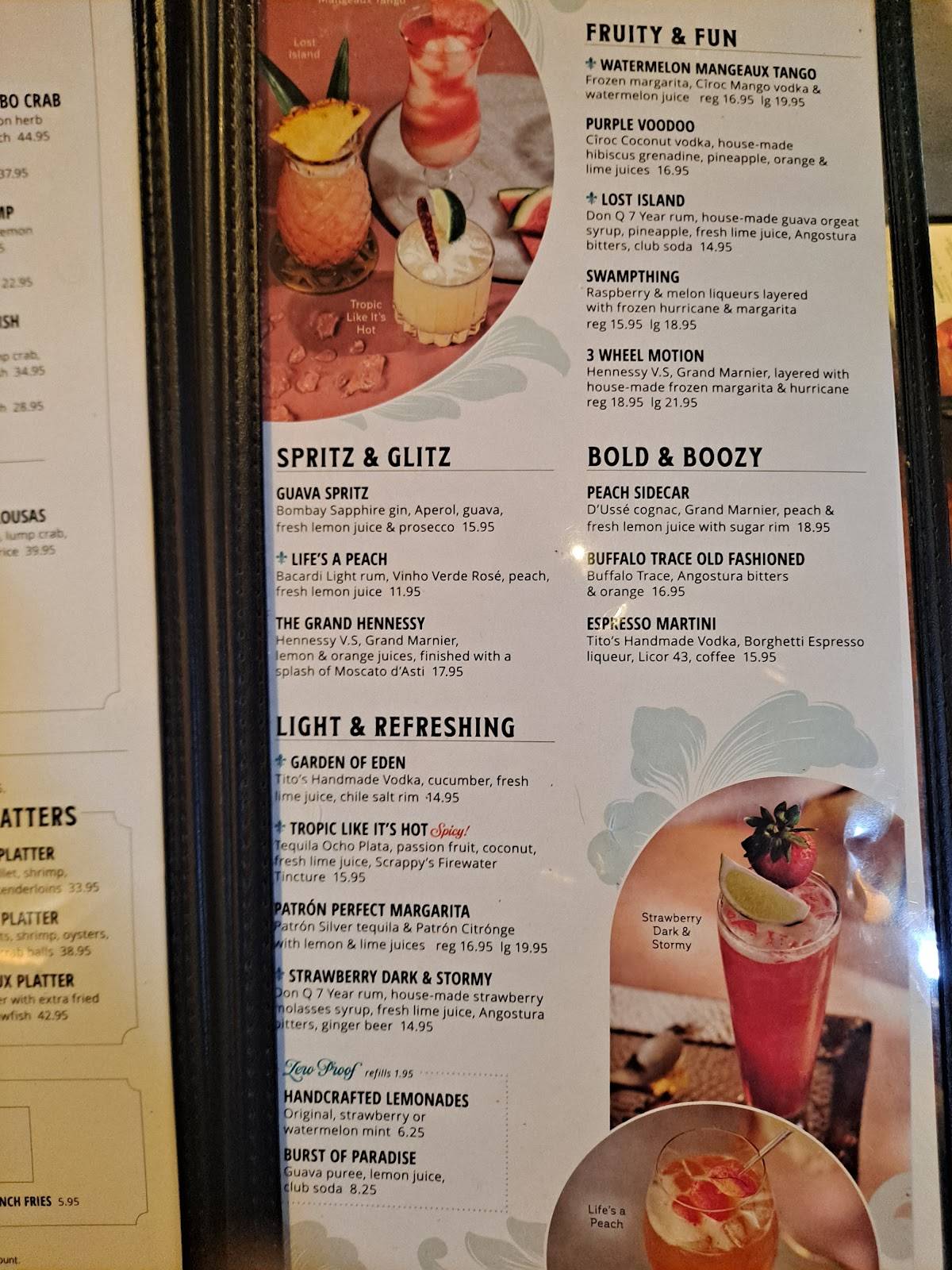 Menu at Pappadeaux Seafood Kitchen restaurant, Marietta, Windy Hill Rd SE